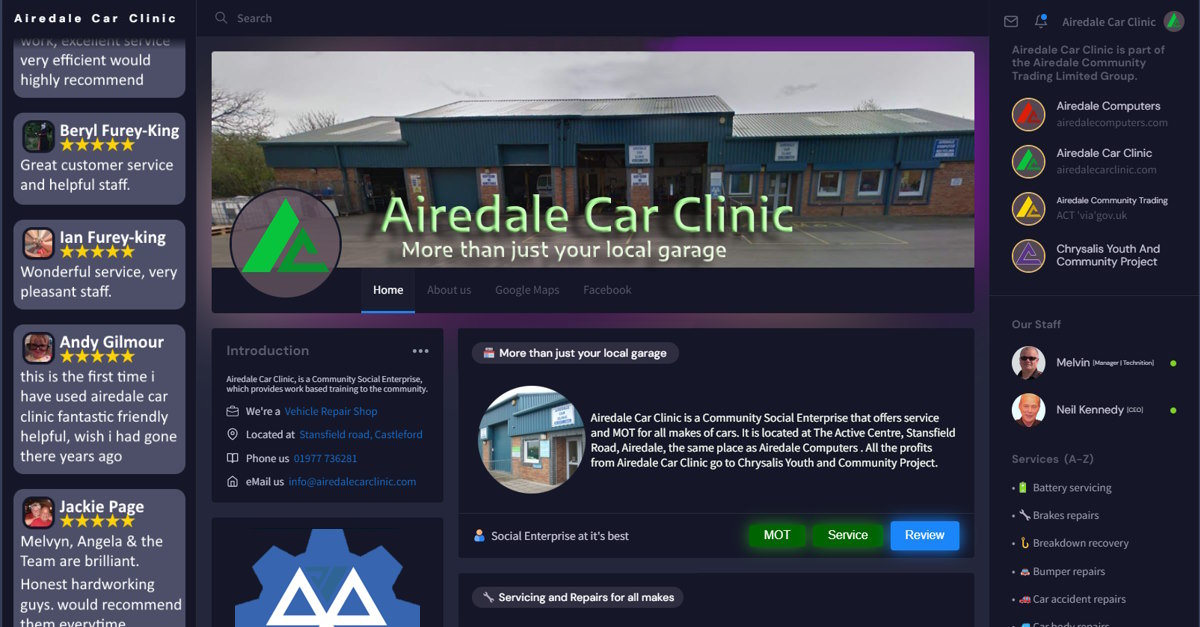 Maps | Airedale Car Clinic